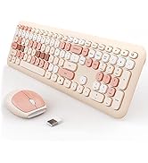 Amazon.com: Wireless Keyboard and Mouse Combo, Colorful Ergonomic Full ...