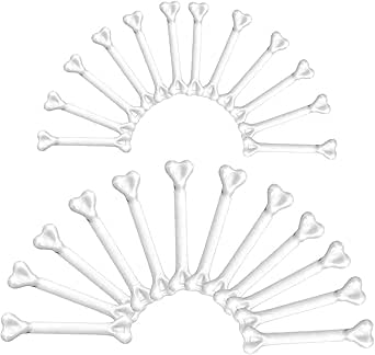 Amazon.com: Mini Plastic Bones, 24Pcs Halloween Small Human Skeleton ...