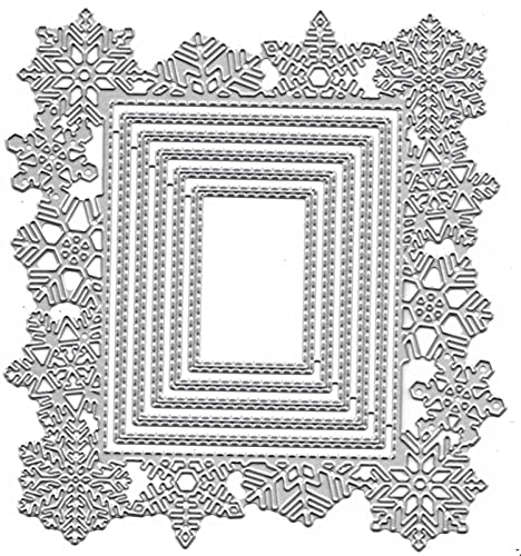Snapklik.com : Alinacutle 6/PK-Rectangle,Snowflake Border Nesting Frame ...