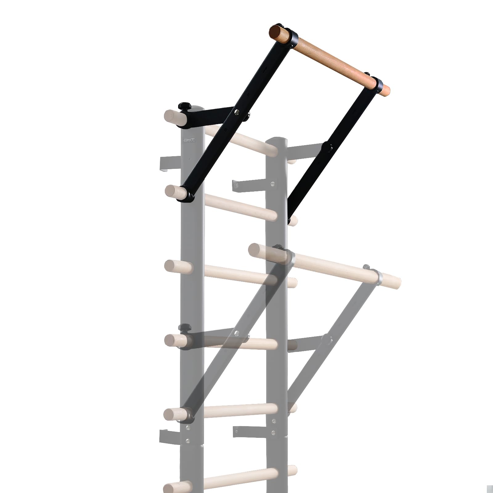 DHT Wood Stall Bar, Swedish Ladder Suspension Trainer with 9 Strategic ...