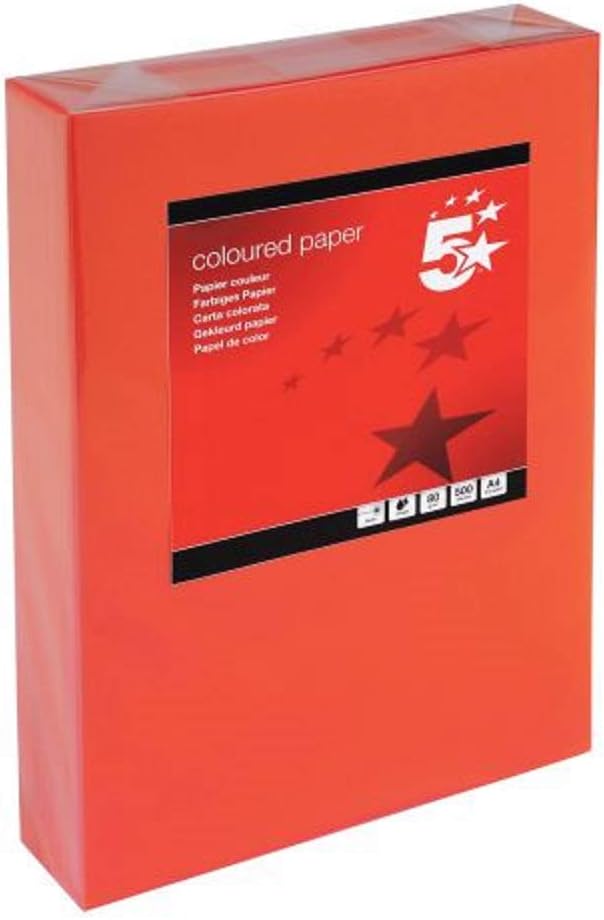 5 Star Coloured Copier Paper Multifunctional Ream-Wrapped 80gsm A4 Deep ...