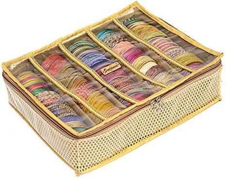 SRAJANAA 5 Rod Bangle Storage Box for Women Chudi Organizer with ...