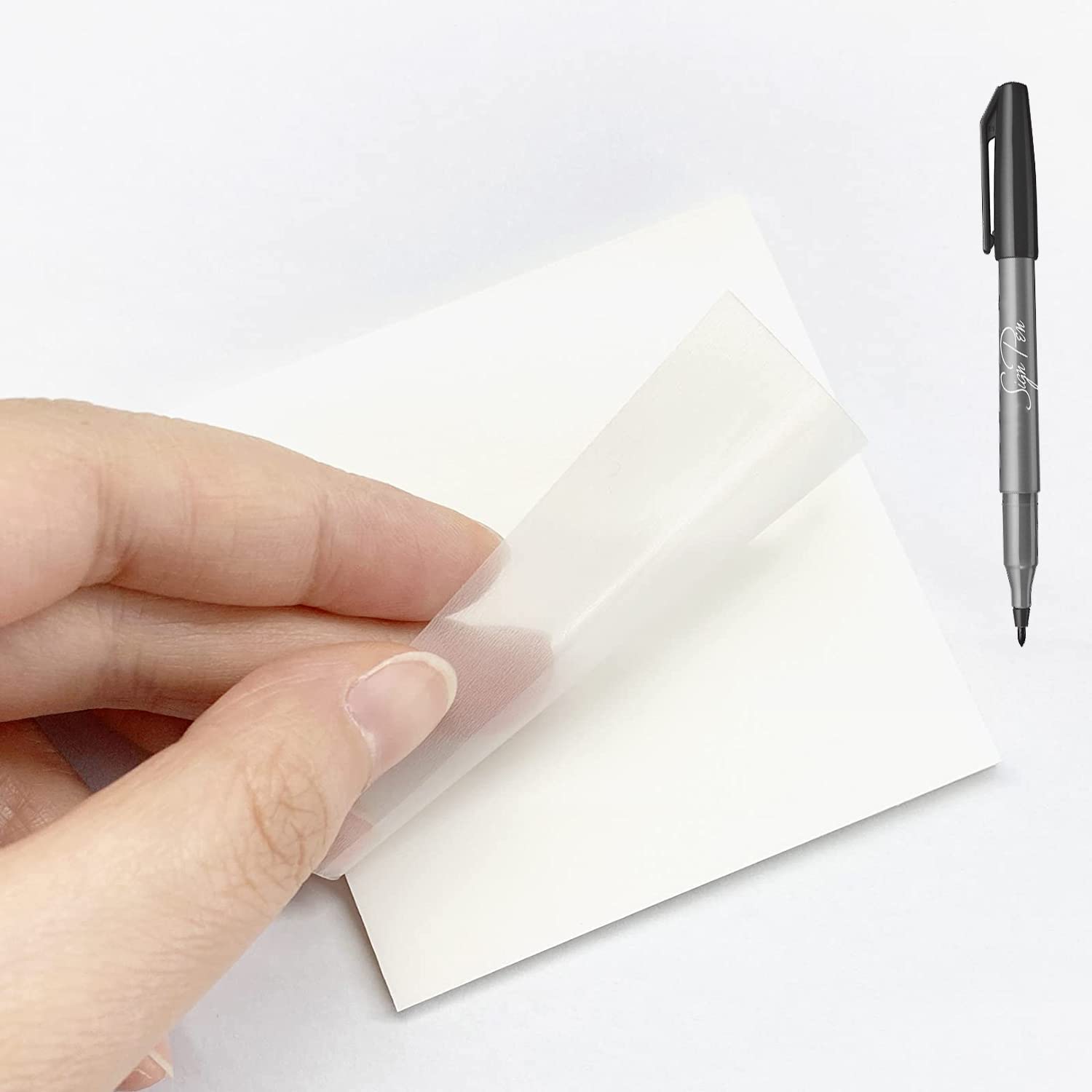 Transparent Sticky Notes, 3×3inch Clear Sticky Notes, Self-Stick Note ...