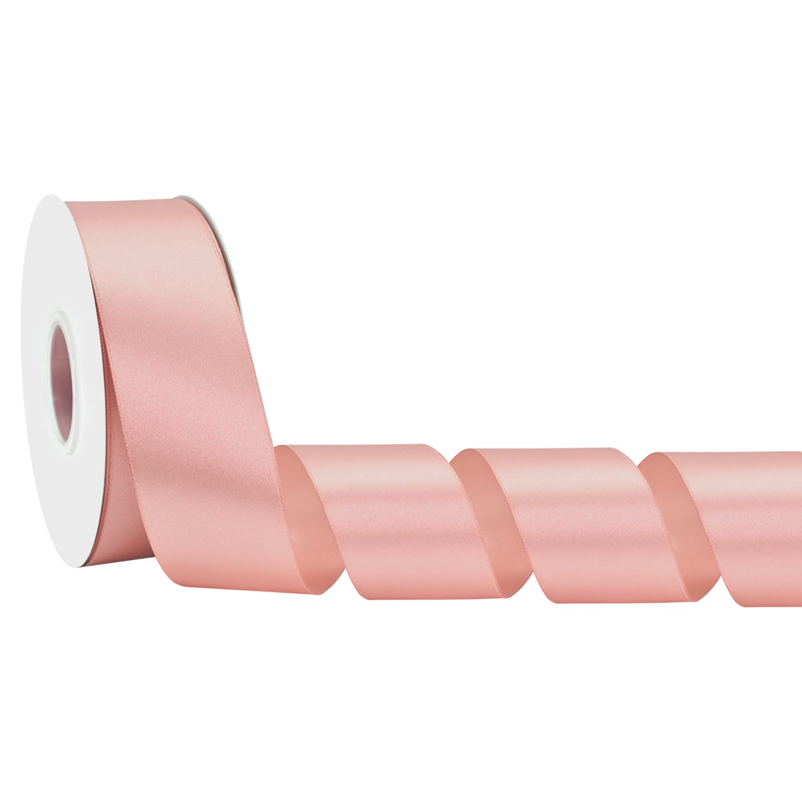 Snapklik.com : Double Face Peach Pink Satin Ribbon 1-1/2 Inch X 50 ...