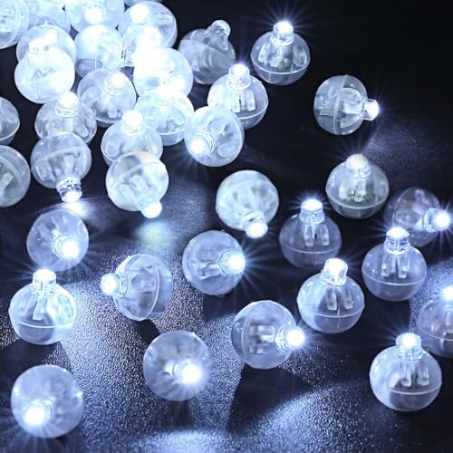 Fontien 30Pcs LED Balloon Lights, Mini Round Balls Lights, Waterproof ...