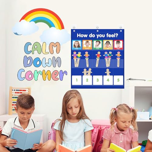 Buy Express Your Feelings Chart with 36 Cards, Emotions Pocket Chart ...