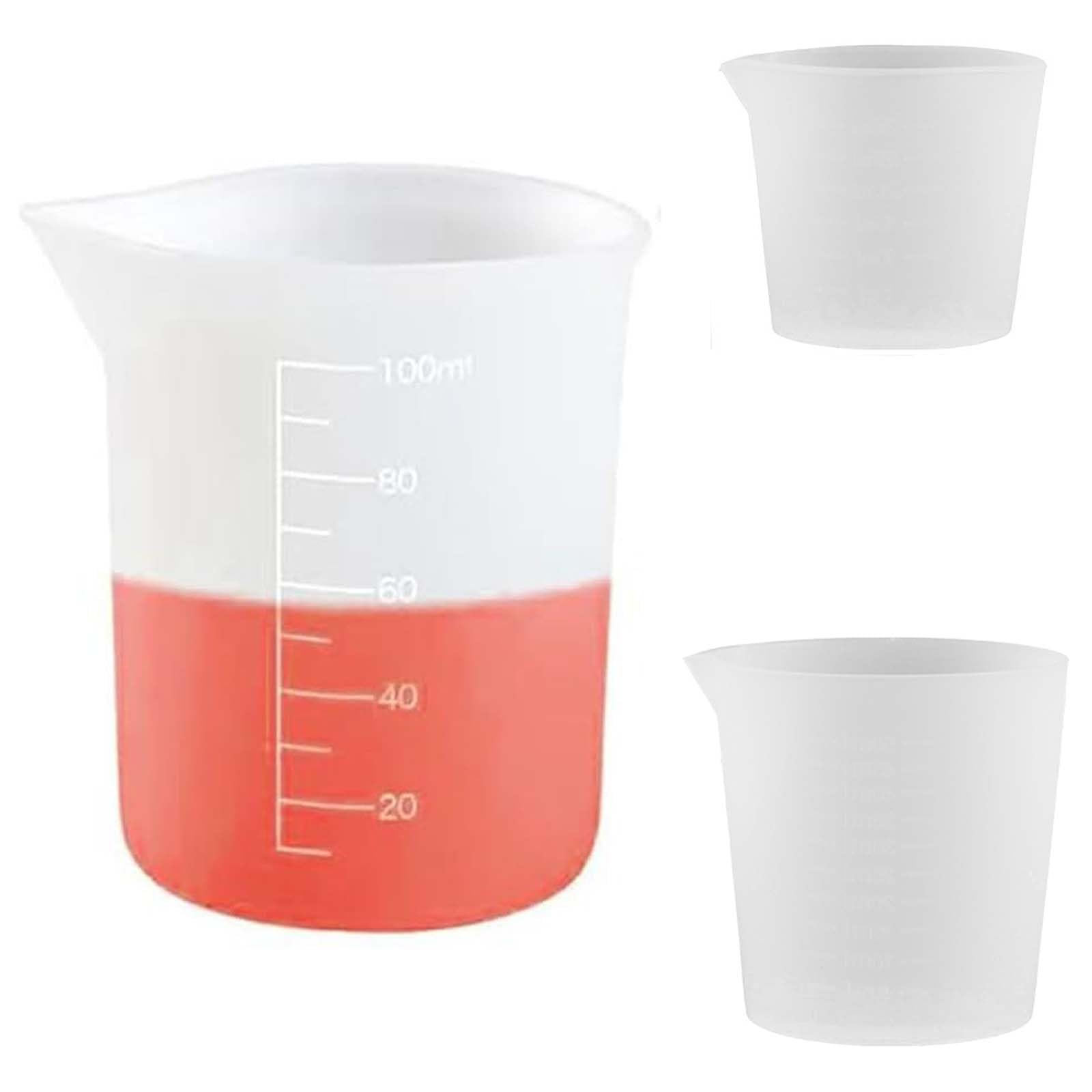 3 PCS Small Measuring Jug, Silicone Measuring Cups with Graduated, Lab ...