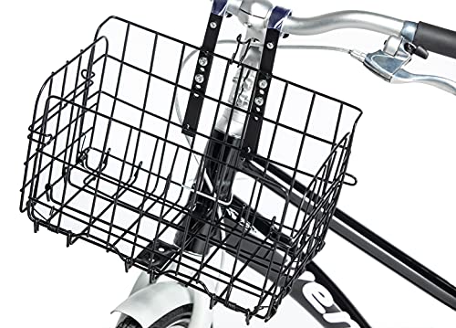 Snapklik.com : Foldable Front Bike Basket Detachable Metal Adjustable ...