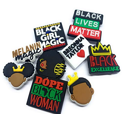 Amazon.com: BLACK LIVES MATTER Black Girl Magic Style Shoe Charm-I can ...