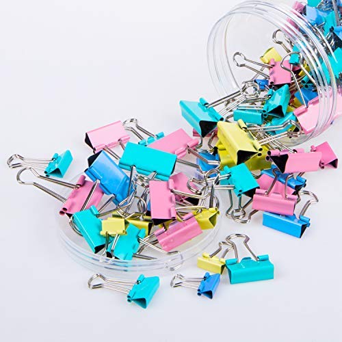 120Pcs Binder Clips - Paper Clamps Assorted Sizes, Paper Binder Clips ...