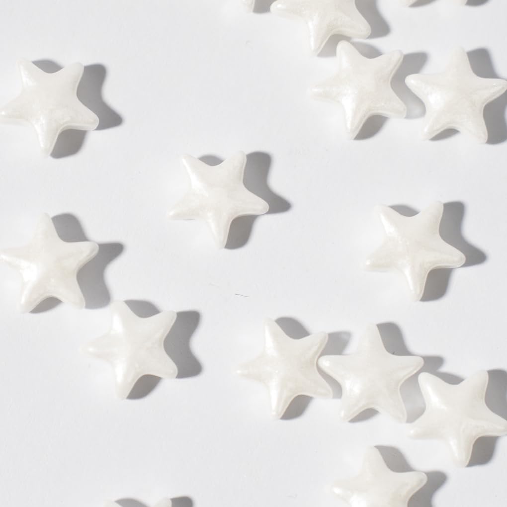 Snapklik.com : NIPEOR White Star Sprinkles,Edible Pearl Sprinkles 4.6oz ...