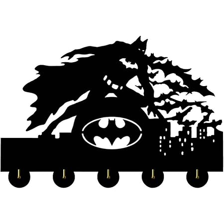 Amazon.com: Batman Key Holder,Key Hanger,Coat Wall Hook,Hat Hook-Wooden ...