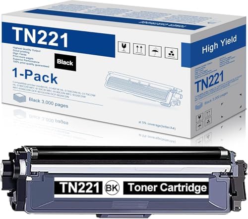 Amazon.com: 2-Pack TN-221 TN221BK Black Toner Cartridge Replacement for ...
