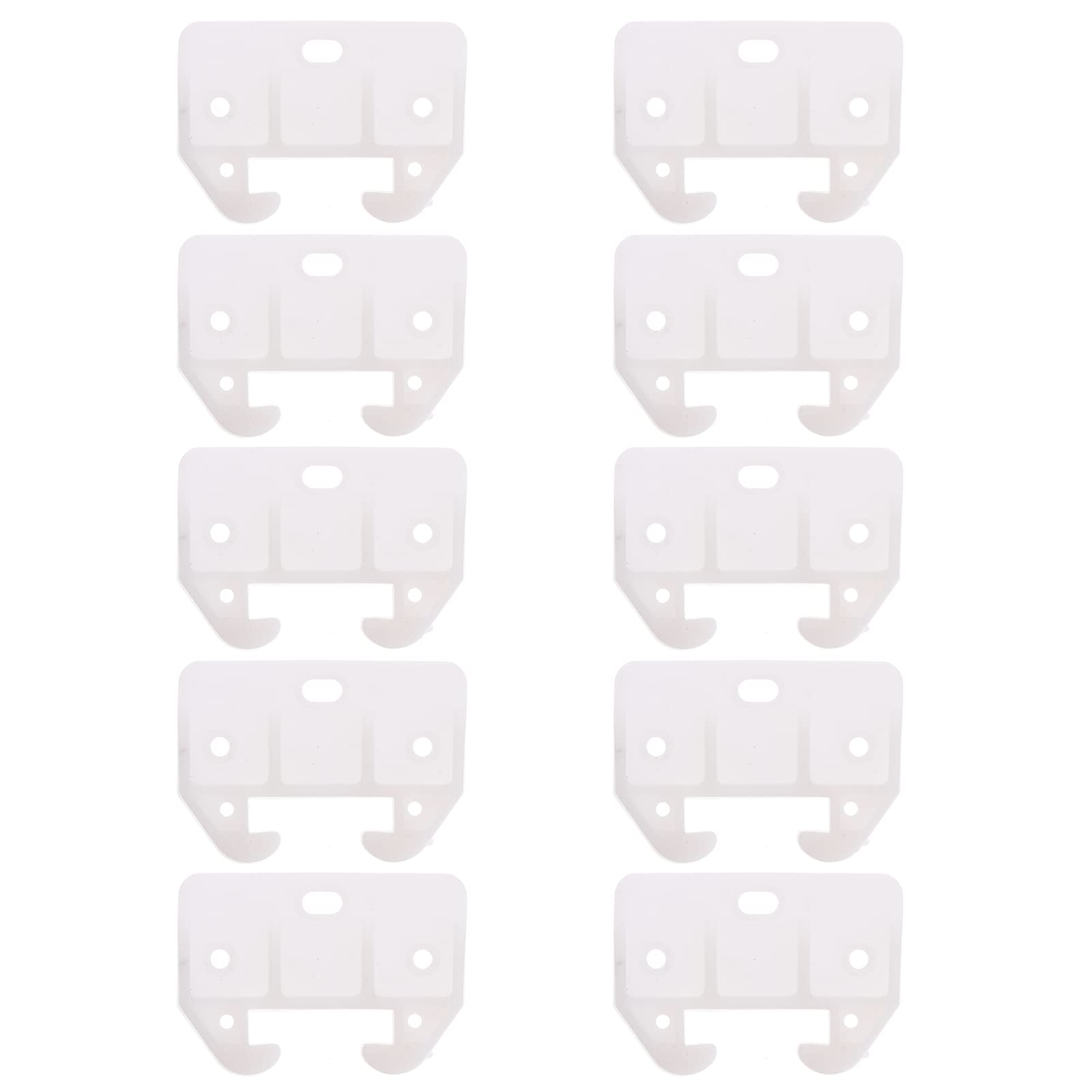 DOITOOL 10Pcs White Plastic Drawer Guides, Side Mount, Cabinet ...