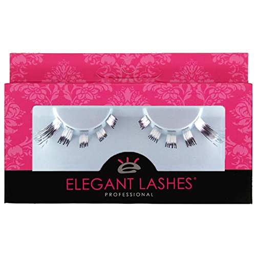 Amazon.com: Elegant Lashes C742 Premium Color False Eyelashes (Silver ...