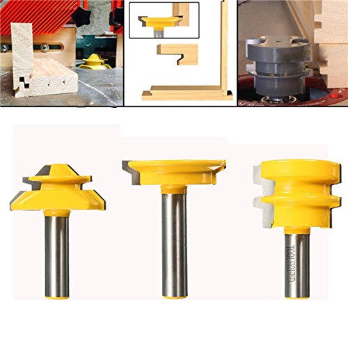 3pcs 1/2 Inch Shank Router Bit Woodworking Tool : Amazon.in: Industrial ...