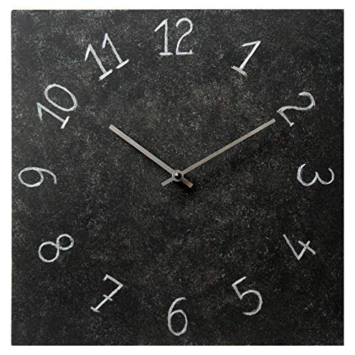 Amazon.com: Black Metal Rustic Square Wall Clock 12-inch - Silent Non ...
