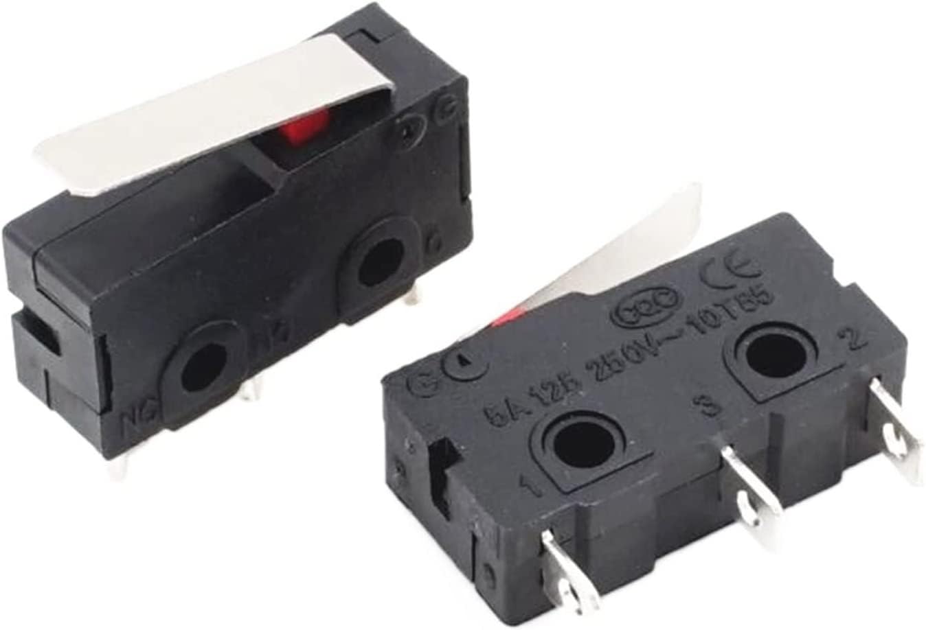 10 Pcs 5A125 250V Mini Micro Limit Switch Lever Arm SPDT Snap Action ...