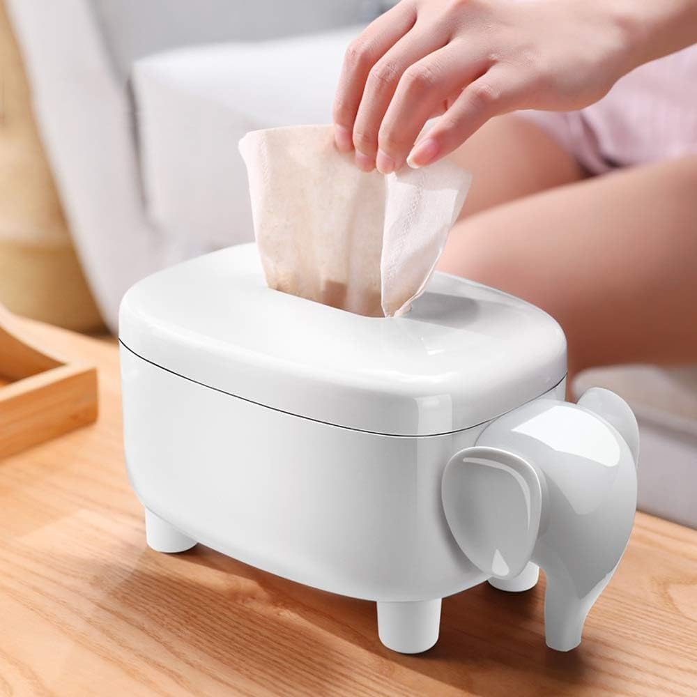 Amazon.com: DOOKAA Square Tissue Box tissues Cube Box Adorable Elephant ...