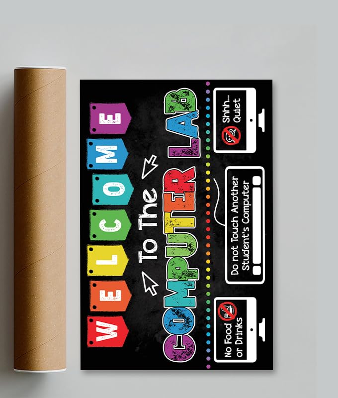 Welcome To The Computer Lab Free Technology Posters