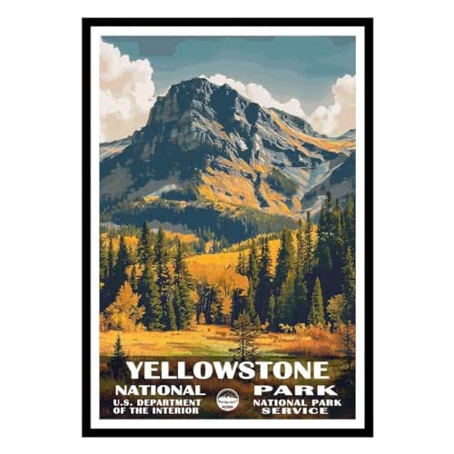 Amazon.com: Yellowstone Poster, Yellowstone National Park Poster ...