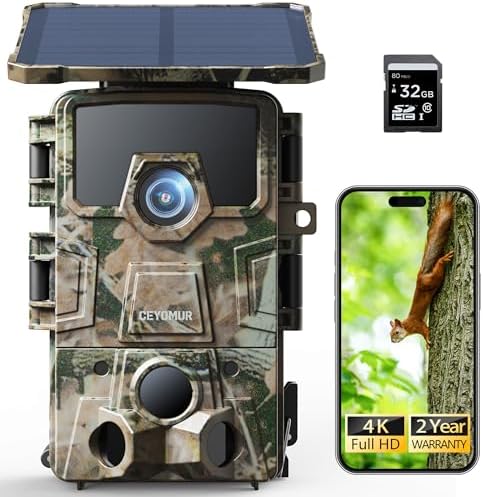 Amazon.com: Assark Solar Trail Camera 48MP 30FPS, WiFi Bluetooth Game ...