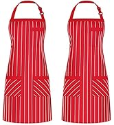 Syntus 12 Pack Bib Apron, Unisex Aprons Adjustable Waterdrop Resistant ...