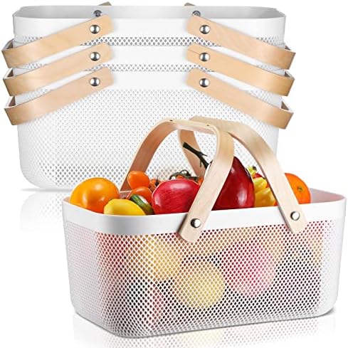 Amazon.com : Sadnyy 4 Pcs Plastic Mesh Garden Harvest Basket Storage ...