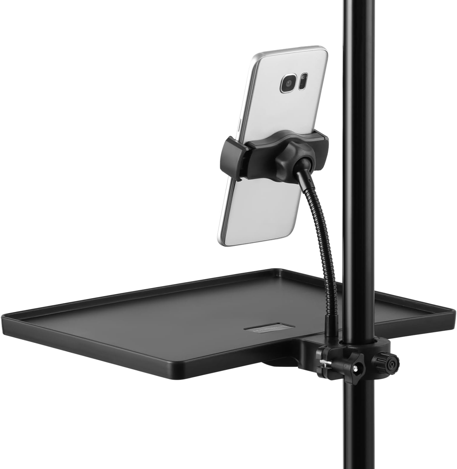 Amazon.com: 2-In-1 Microphone Stand Tray with Phone Holder, Clamp-On ...