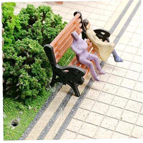 NorCWulT 5 Pcs Mini Park Benches Model Train 1:100 Bench Chair Settee ...