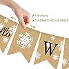 Amazon.com: Jute Burlap Hello Winter Banner Snowflake Christmas Holiday ...