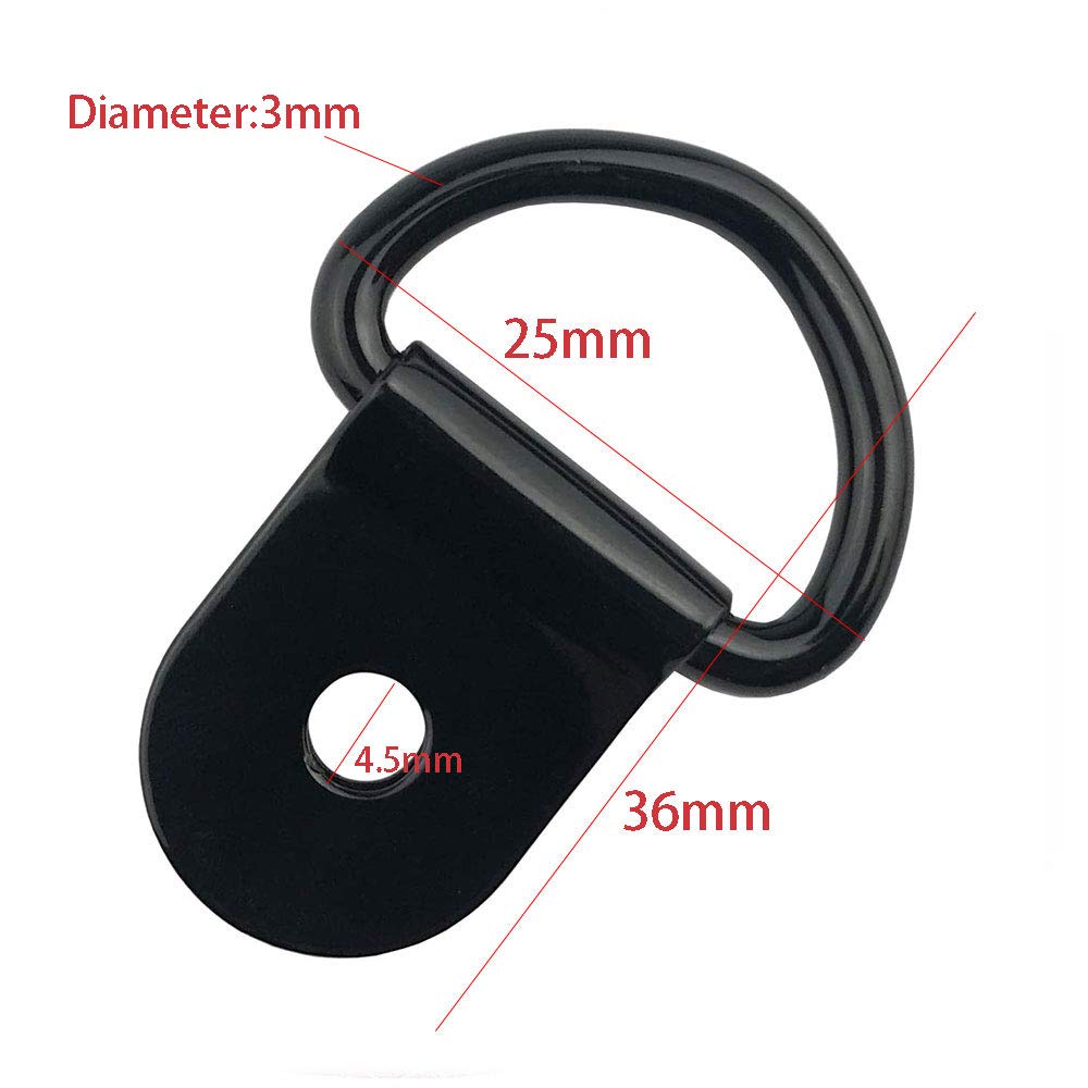 Snapklik.com : 30 Pcs D Rings Small Tie Downs Anchors, Heavy Duty Steel ...
