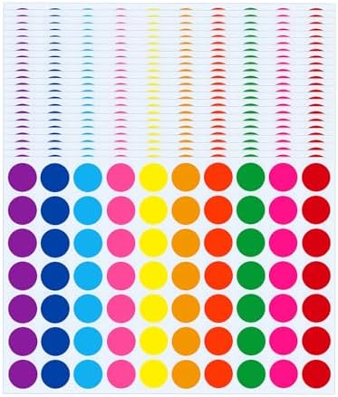 Amazon.com : 4200 Pieces 3/4" Colored Dot Stickers Color Coding Labels ...