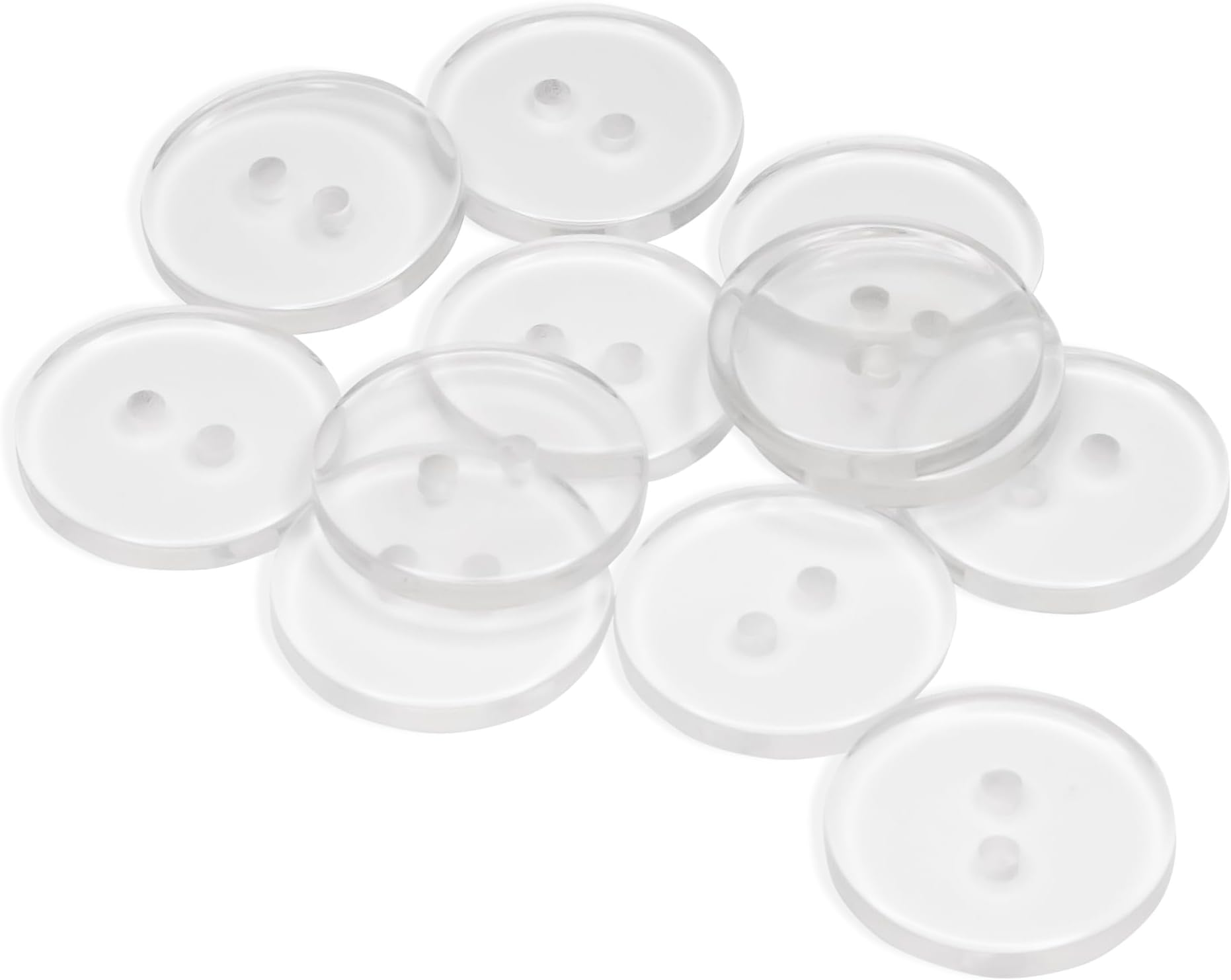 Amazon.com: Goeielewe 200PCS Clear Plastic Round Buttons, Resin Bread ...