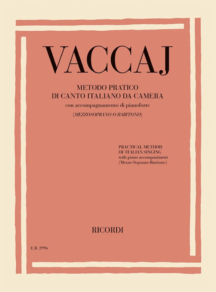 NICOLA VACCAI : METODO PRATICO DI CANTO ITALIANO DA CAMERA - MEDIUM ...