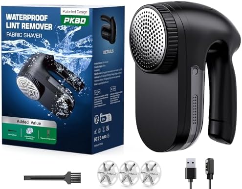 Amazon.com: PKBD IP-68 Waterproof Washable Electric Fabric Shaver and Lint Remover, Rechargeable ...