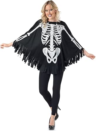 Amazon.com: Seasons Halloween Costume for Women Skeleton Quick Cape for Adult : Clothing, Shoes ...