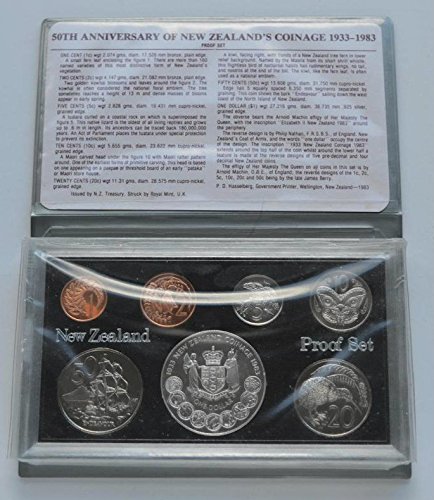 NZ 1983 Annual Proof Coin Set - 50th Anniversary (New Zealand Coinage ...