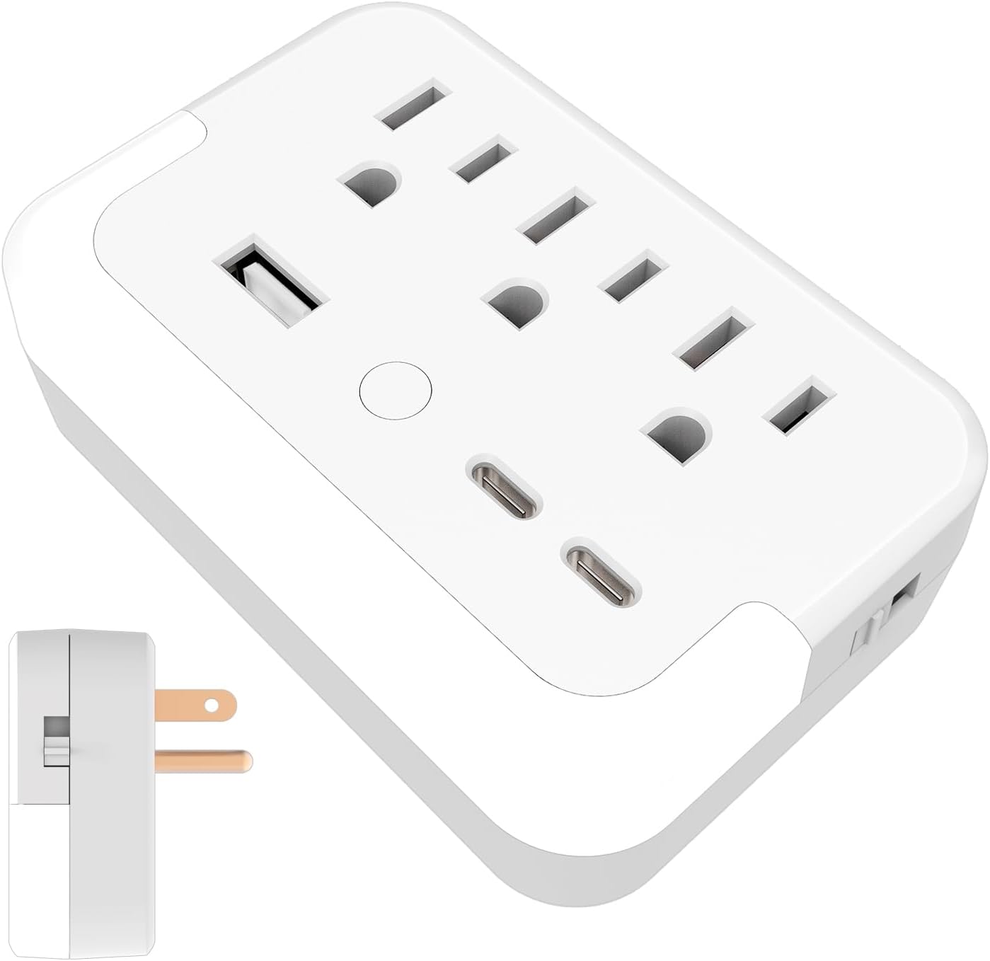 Amazon.com: Portable Outlet Extender with Light Sensor lamp,Power Strip ...