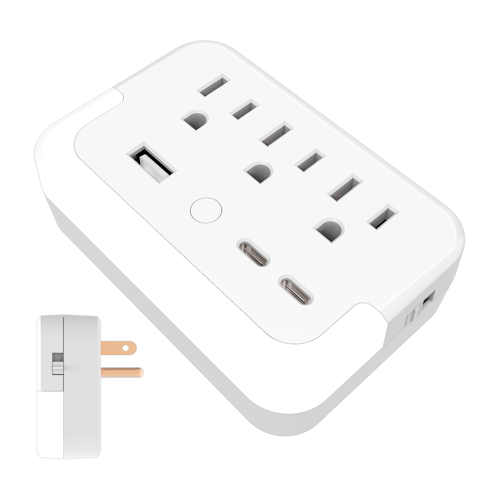 Amazon.com: Portable Outlet Extender with Light Sensor lamp,Power Strip ...
