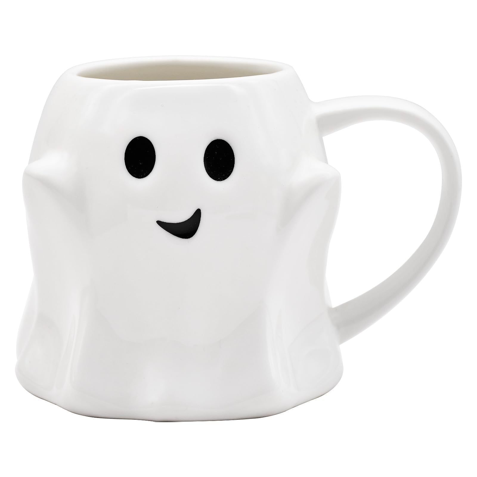 Amazon.com: 14 oz Halloween Ghost Coffee Mug - White Cute Ceramic Ghost ...