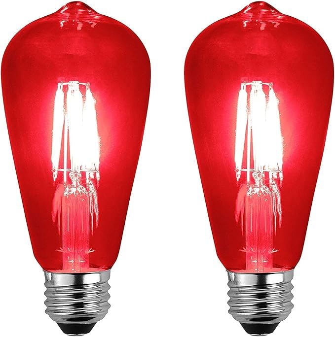 Buy SVAH_ LED 4 Watts Red Filament Edison Light Bulbs E27 Base for Home ...