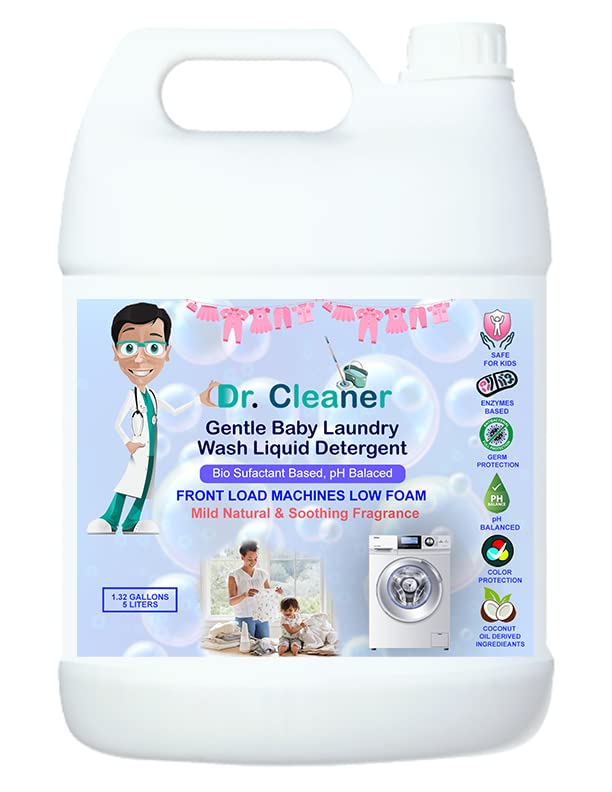 Dr.Cleaner 5 liters Gentle Baby Laundry Liquid Detergent. Front Load ...