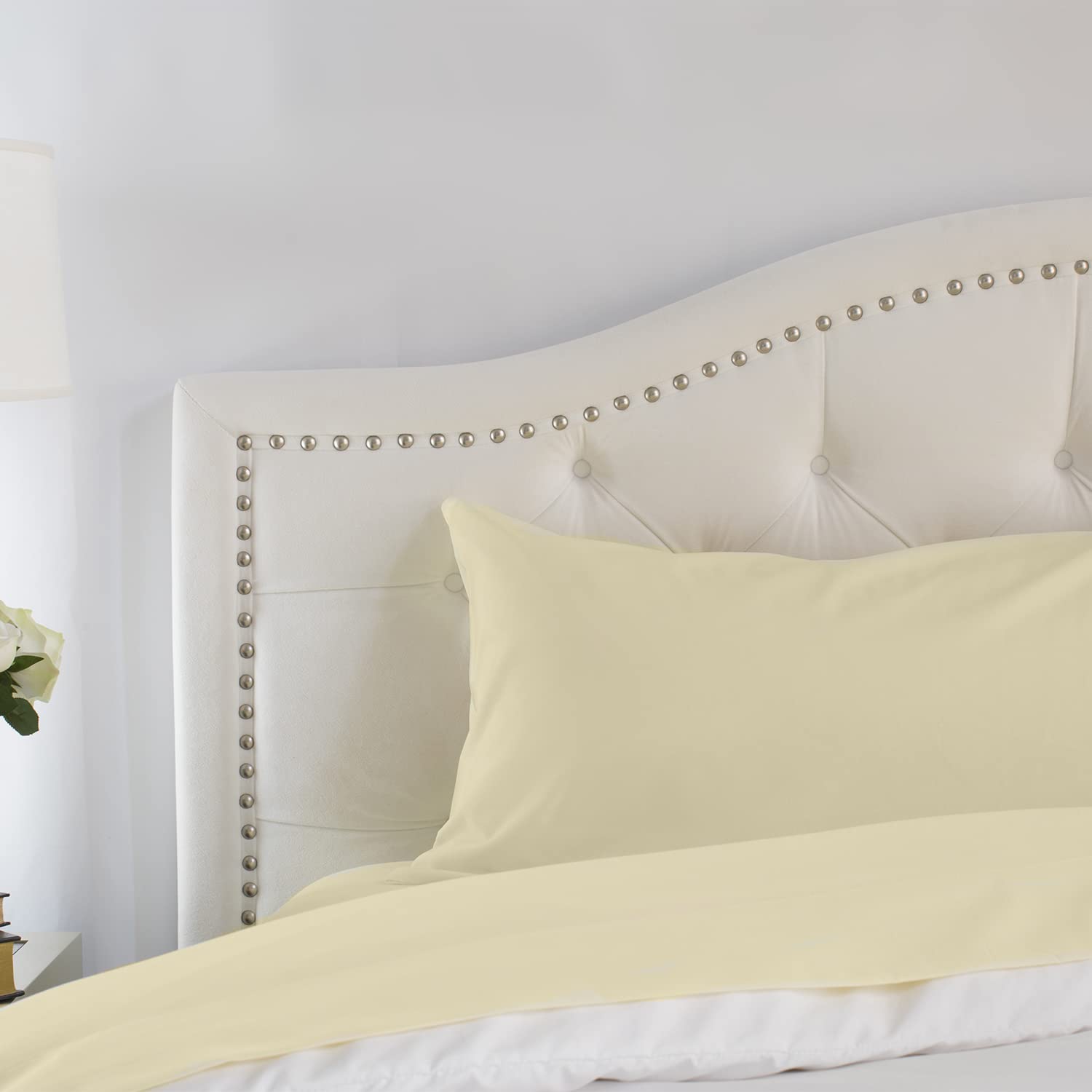 Amazon.com: PeachSkinSheets Buttercream Yellow Sheet Set - 1500tc Level ...