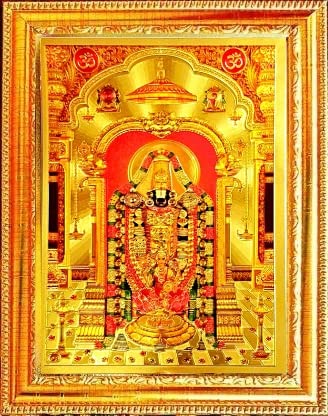 VCARTNOW Tirupati Balaji Religious Photo Frame | Photo Frame For Pooja ...