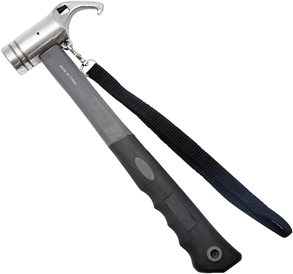 Camping Hammer Heavy Duty with Tent Stake Remover,12" high Carbon Steel ...