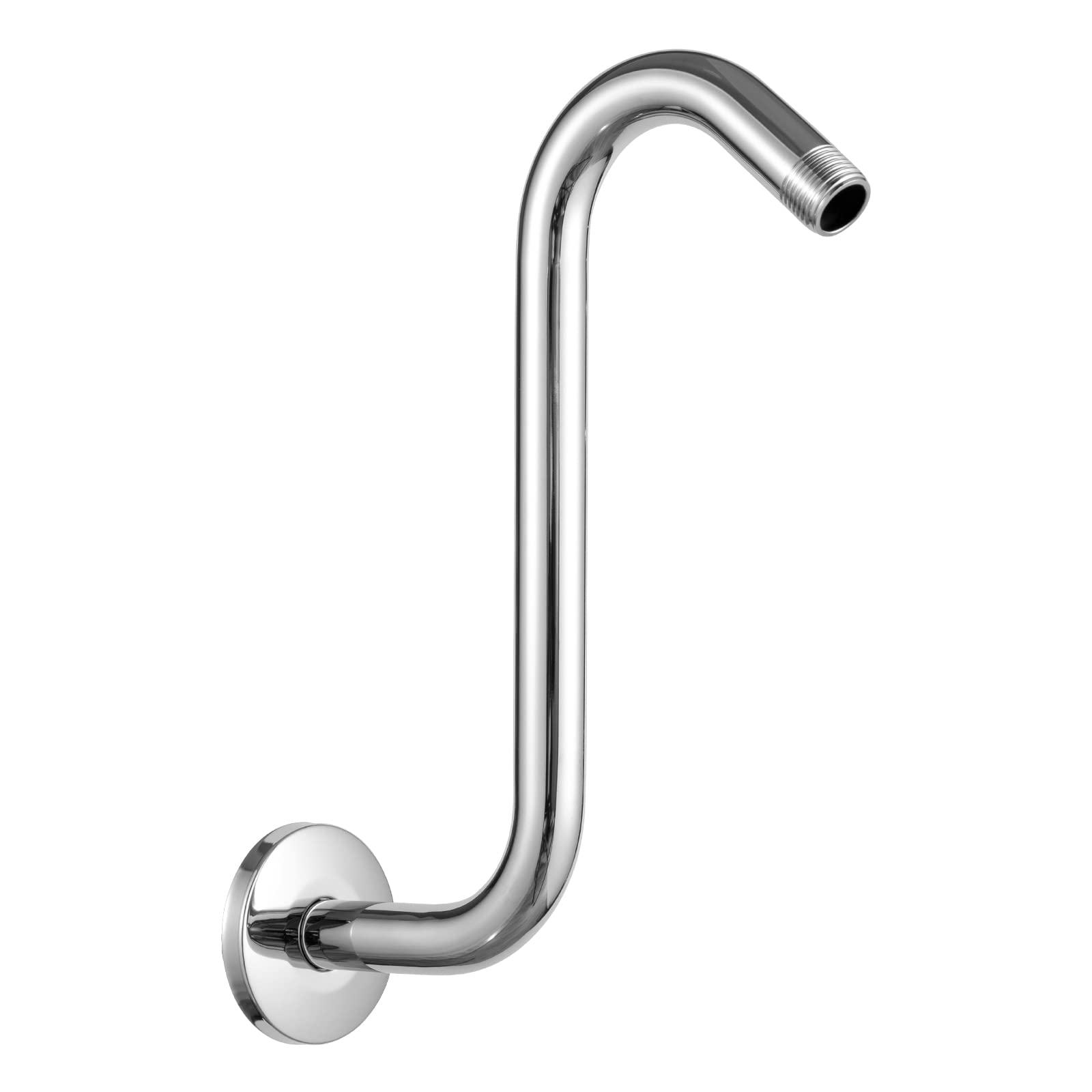 OFFO Shower Head Extension Arm 10 Inch, S Shaped Shower Arm with Flange ...