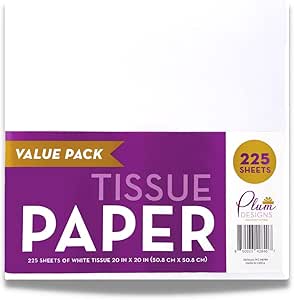 Amazon.com: Bulk White Tissue Paper for Gift Bags, 225 Sheets Gift ...
