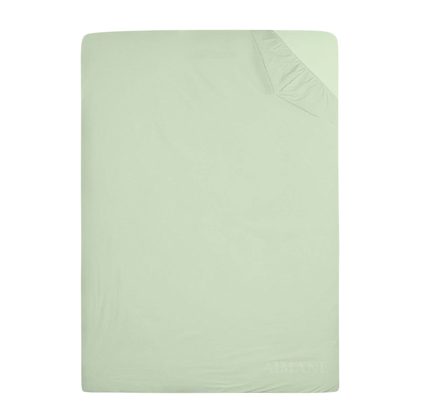 AIMANE® Non Iron Percale 4FT Small Double Fitted Sheet Poly Cotton Easy ...