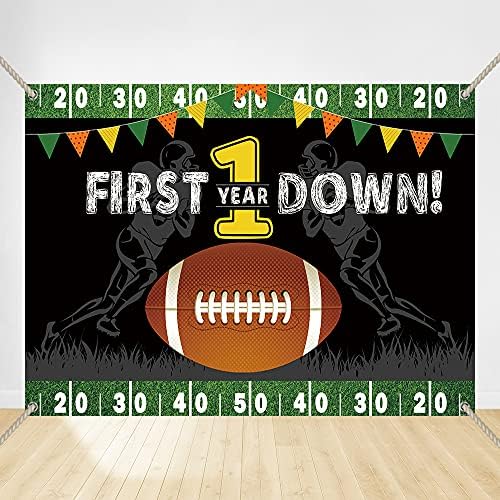 Amazon.com: Crefelimas Football First Birthday Backdrop Baby Boys 1st ...